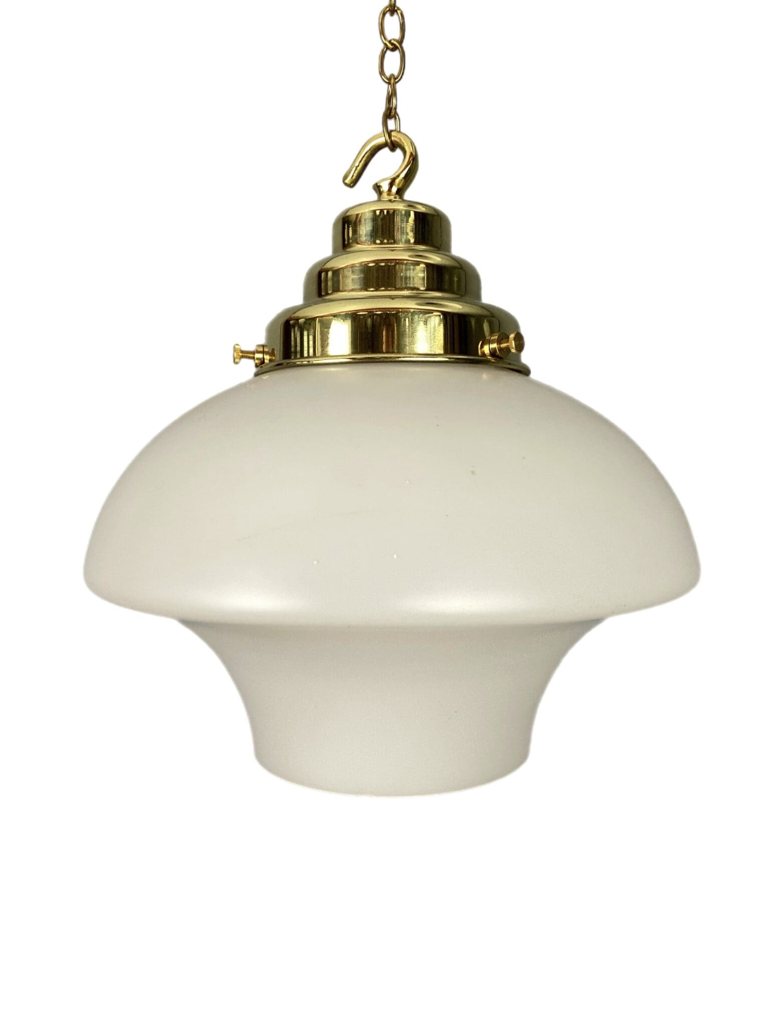 Mid Century Opaline Glass Pendant Light | Ashby Lighting