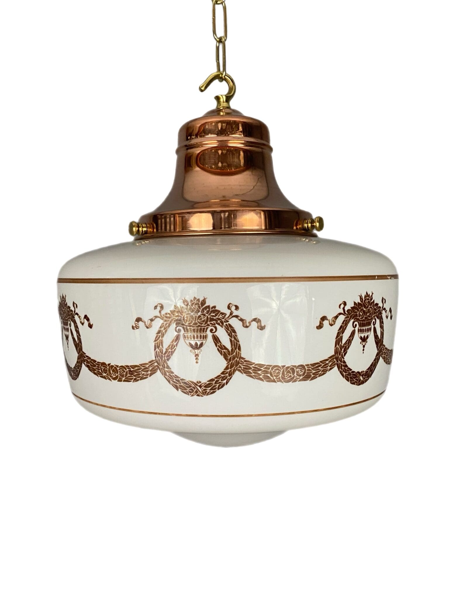 White Glass Art Deco Chapel Light | Ashby Lighting