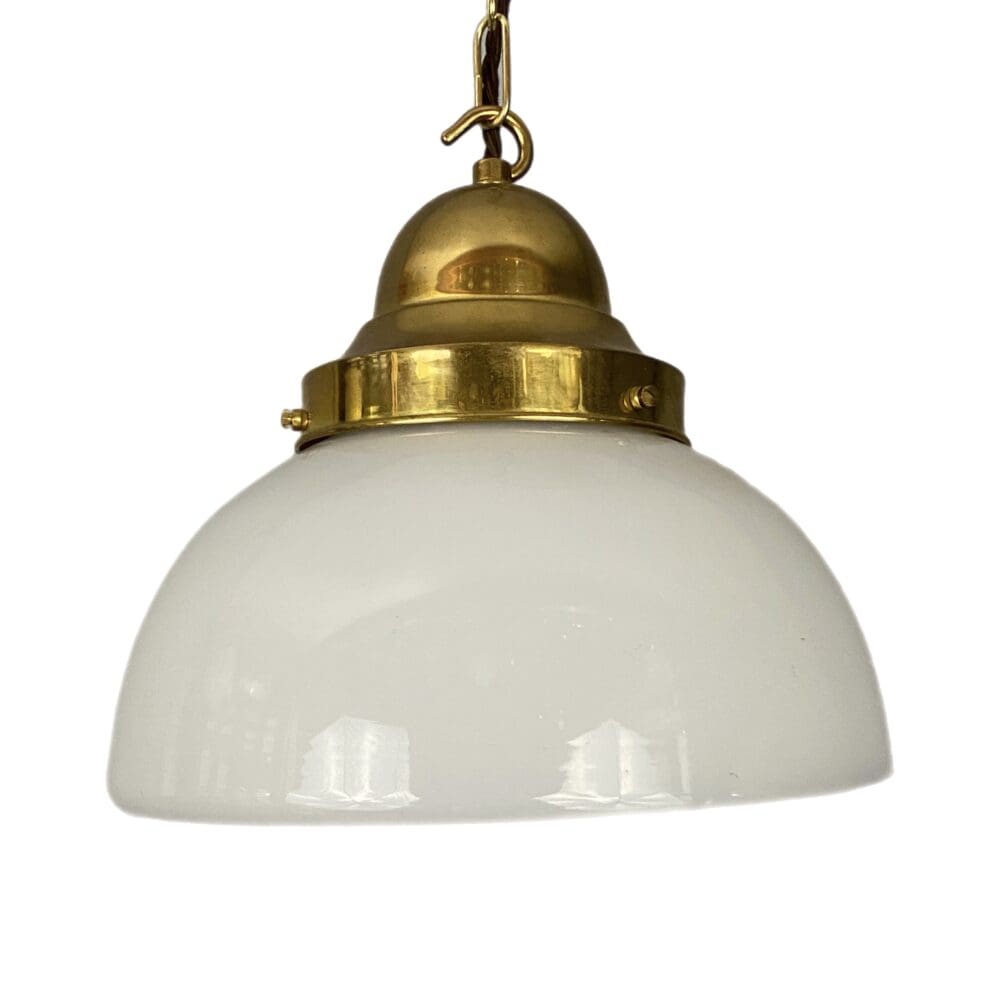 Medium Ovaloid Opaline With Frosted Lens | Ashby Lighting