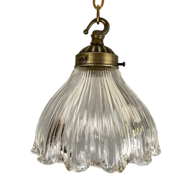 Small Holophane Glass Pendant Light (32149) SOLD | Ashby Lighting