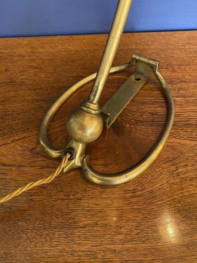 Art Nouveau table lamp heart shaped base | Ashby Interiors