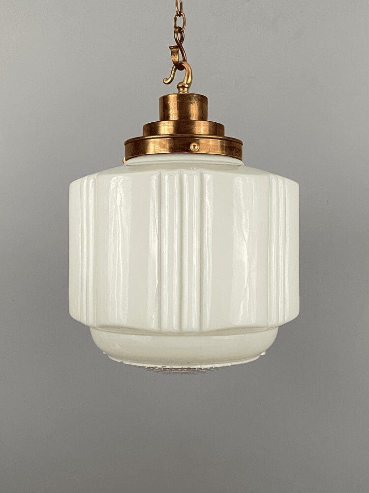 Mid Century Opaline Glass Pendant Light | Ashby Lighting