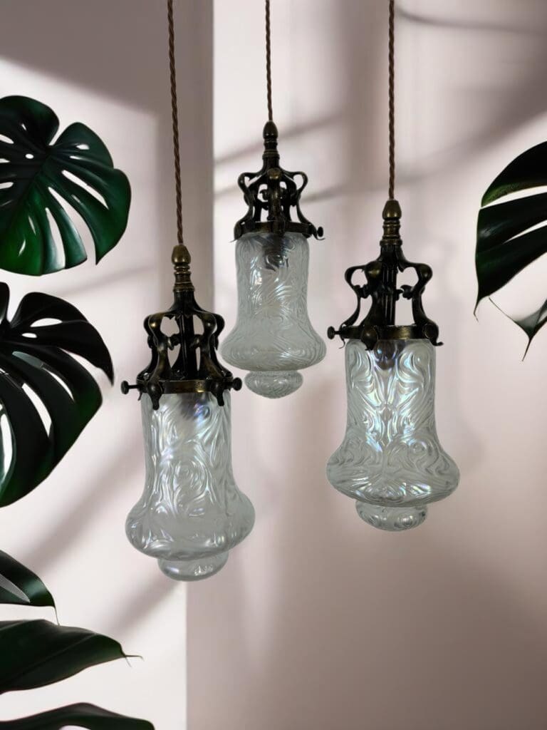 Art Nouveau Iridescent Pendant Light (22563) | Ashby Lighting