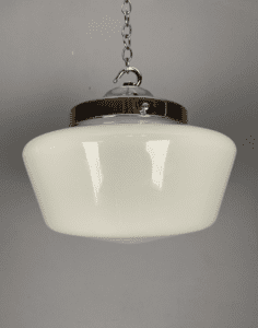 Small Art Deco White Glass Chapel Light (41076) | Ashby Lighting
