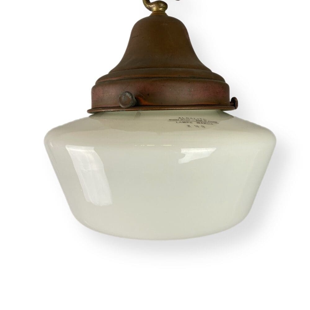 Small Art Deco Opaline Glass Chapel Light | Ashby Lighting
