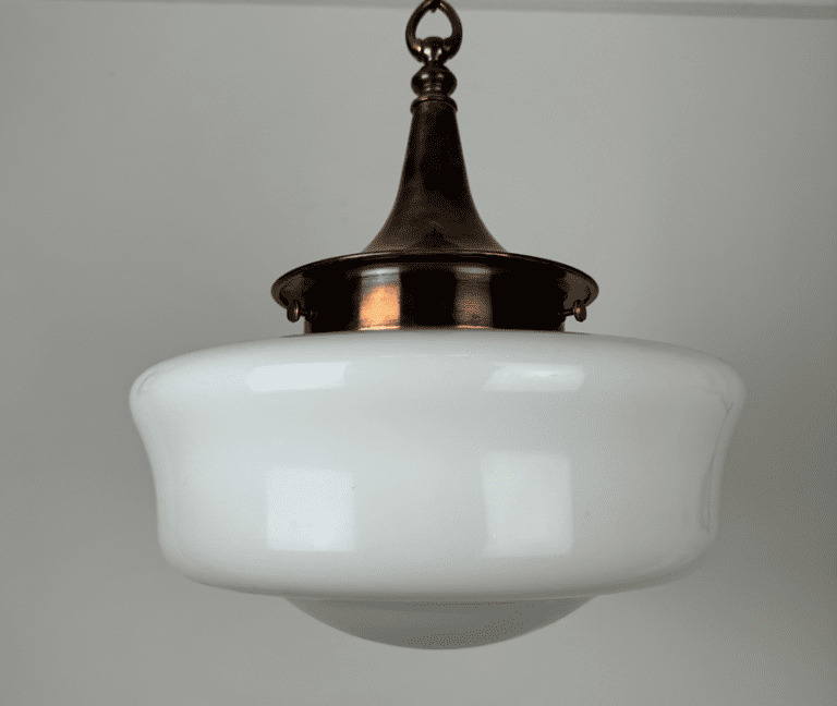 Large Opaline Glass Chapel Light | Ashby Lighting - Antique Light
