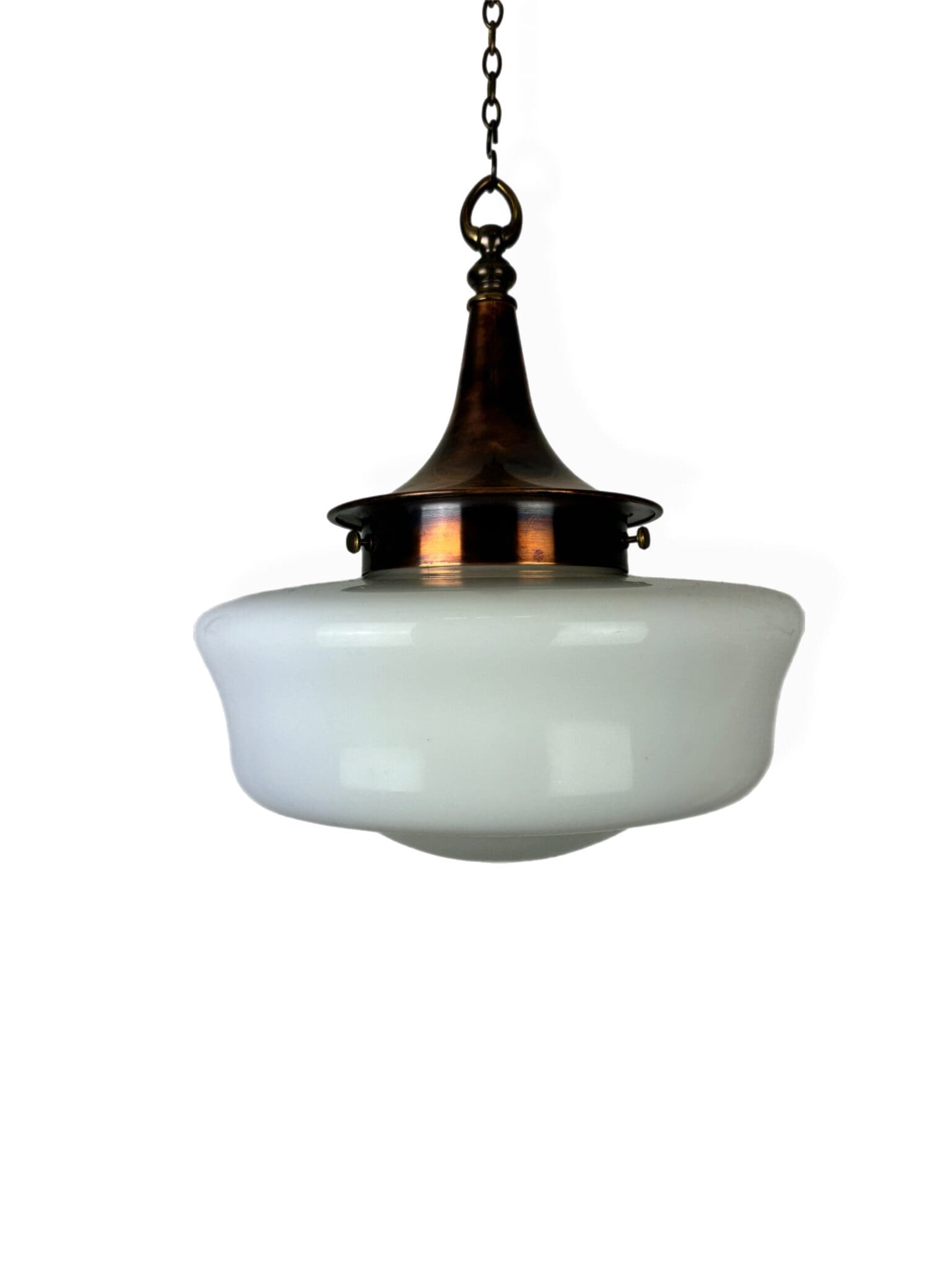 Large Opaline Glass Chapel Light | Ashby Lighting - Antique Light