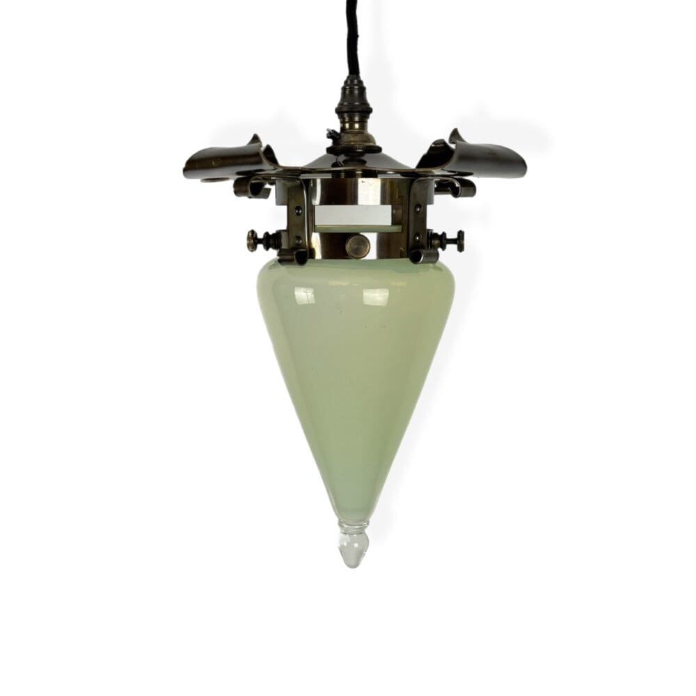 Large Aged Copper Witch hat Pendant light | Ashby Lighting