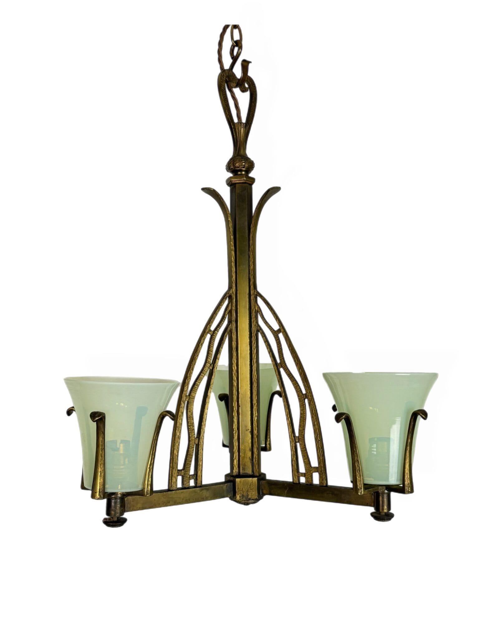 Art Deco Three Arm Chandelier | Ashby Lighting - Fixtures